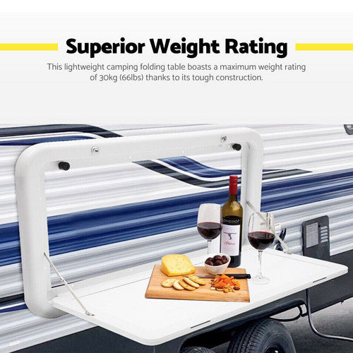 Caravan Table Folding Picnic Camping Motorhome Outdoor Tables Locked 8 ...
